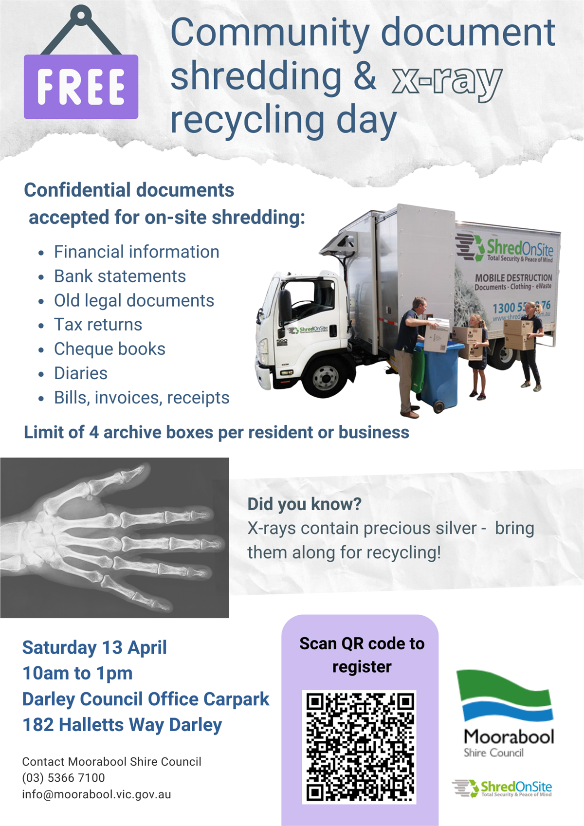 Community document shredding and x-ray recycling day | Moorabool Shire ...