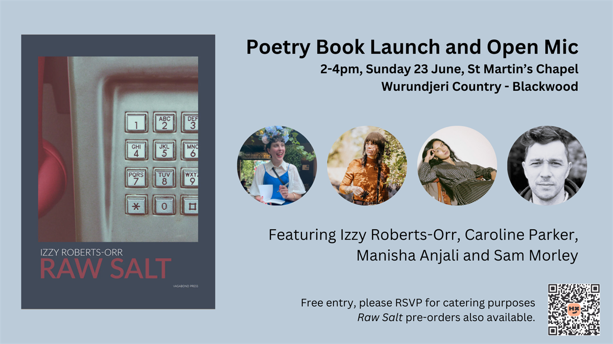 Raw Salt Poetry Book Launch and Open Mic | Moorabool Shire Council